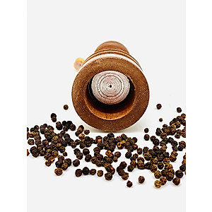 Tarihi Değirmenci Sözen 5" Handmade Manual Wooden Pepper Mill Grinder Portable Hand Crank Gourmet