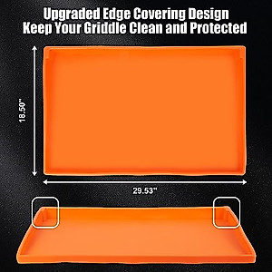 WADEO 28" Griddle Mat for Blackstone, Upgraded Edge Covering Design- Blackstone Griddle Accessories, Protect Your Griddle from Rodents, Insects, Debris and Rust (28 Inch - Fully Hemmed)