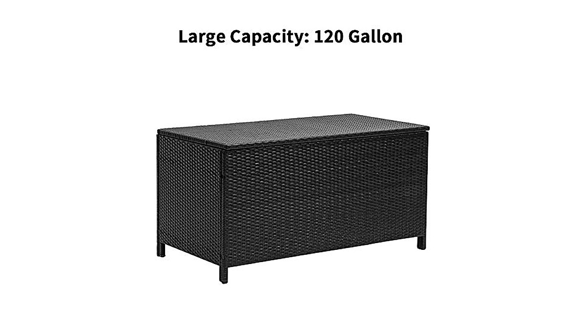 120 Gallon Waterproof Outdoor Storage Box for Patio
