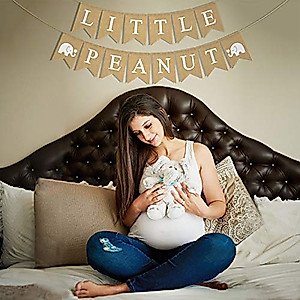 Jute Burlap Little Peanut Banner Boy Girl Baby Shower Gender Reveal Elephant Party Garland Decoration