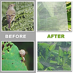 YBB Bug Insect Garden Barrier Netting Plant Cover, Thicken Mosquito Bird Screen Hunting Blind Garden Mesh Net for Protect Plant Fruits Flower (13.12'x6.56')