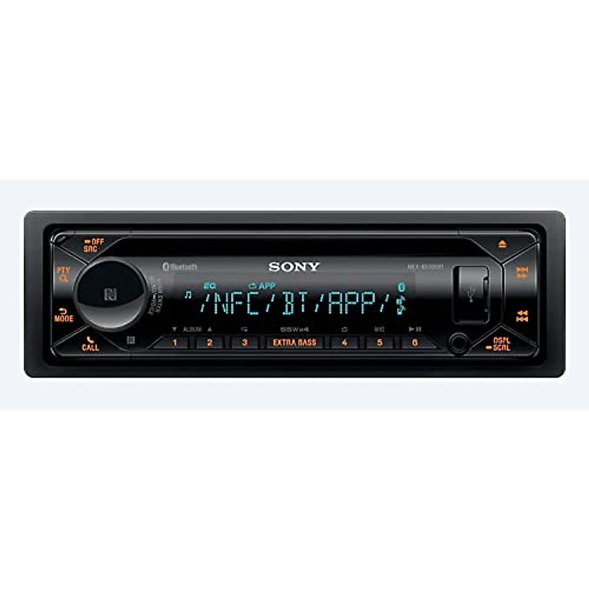 Sony MEX-N5300BT 1-DIN CD Car Stereo & SiriusXM Tuner Bundle. Radio with Bluetooth, AM/FM, Plays FLAC Files, 3 Pre-Amp Outputs, Two Zone Color Illumination. Voice Control for Android, Siri Eyes Free