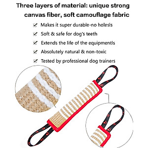 Clysoru Dog Tug Toy Dog Tough Jute Bite Pillow - Durable Training Equipment - Puppy to Large Dogs Interactive Toy.