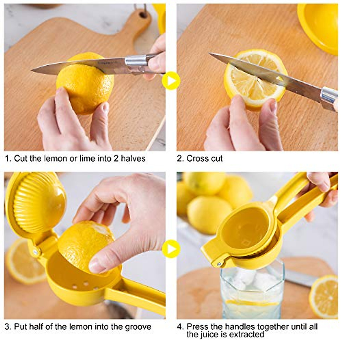 Buzazzy Metal Lemon Squeezer Lemon Juicer Lime Squeezer, Manual Juicer Citrus Squeezer, Premium Quality Hand Juicer