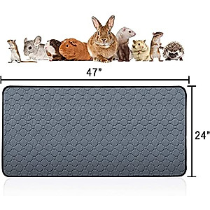 Guinea Pig Cage Liners - Washable Guinea Pig Pee Pads, Waterproof Reusable & Anti Slip Guinea Pig Bedding Fast and Super Absorbent Pee Pad for Small Animals Rabbit Hamster Rat
