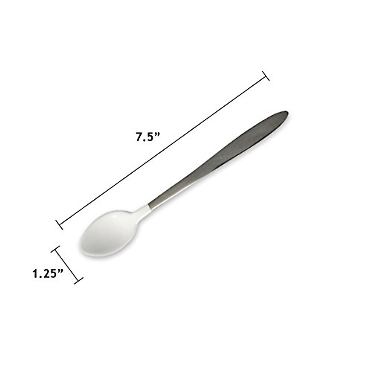 Rehabilitation Advantage Long Teaspoon with Plastisol Coating, White