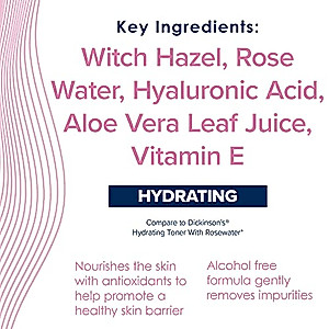 True+Real Rose Water Hydrating Toner, 16 oz