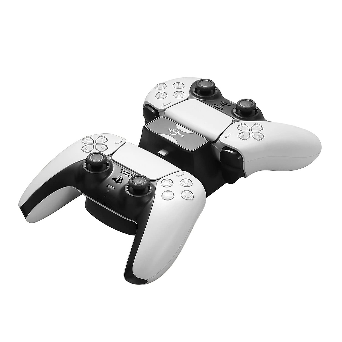 Premium PS5 Controller Charging Dock,SUNLYTOUR Dual-Slot PS5 Controller Charger Private Design TYPE-C PS5 Gamepad Charger for Playstation 5