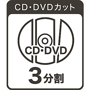 Nakabayashi Co.,Ltd 3 Ways Manual Shredder for Paper&Card&CD/DVD,One Piece of Letter Size/A4 Size,Capacity of 3.3L(Black)