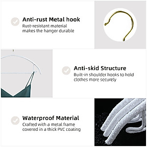 MOPALL Non Slip Coat Hangers 20 Pack No Shoulder Bumps and Space Saving, Wide Heavy Duty Clothes Hangers with Nano-Dipped Rubber Coated Surface for Sweaters/Suits/Dresses/Pants,Shirt(White, 20 pc)