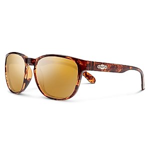 Suncloud Loveseat Polarized Sunglasses – 100% UV Protection – Comfortable Fit, Trendy Design – for Men & Women – Tortoise + Polarized Sienna Mirror Lenses