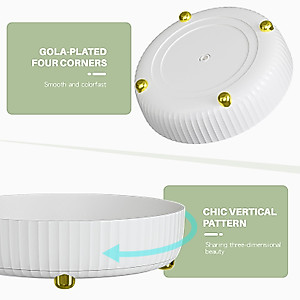 Bathroom Organizers and Storage - Rotating Makeup Organizer Tray for Perfume,Skincare,Cosmetics and Bathroom Storage,Lazy Susan Organizer,White