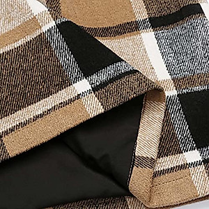 OutTop Plaid Skirts for Women, Womens High Waist Plaid Skirt Fall Winter Bodycon Pencil Wool Mini Skirts