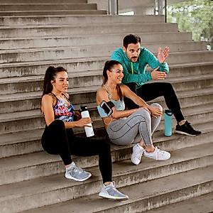 Hydraflow Hybrid - Triple Wall Vacuum Insulated Water Bottle with Flip Straw (25oz, Powder Graphite) Stainless Steel Metal Thermos, Reusable Leak Proof BPA-FREE for Sports and Travel