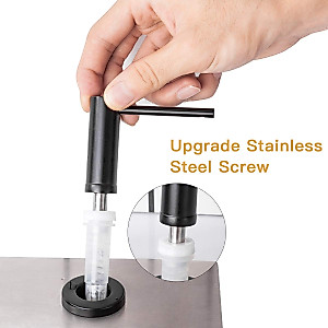 Matte Black Kitchen Sink Soap Dispenser GAPPO Countertop Pump Hand Lotion Built in Bottle Upgrade Stainless Steel Screw