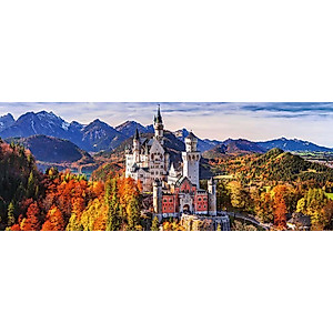 Ravensburger Adult Puzzle 15161 Neuschwanstein Castle in Bavaria, Size: Approx. 98 cm x 37.5 cm