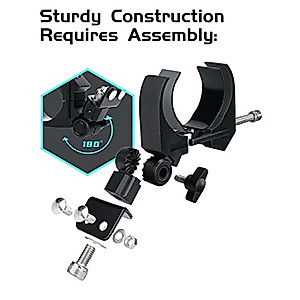 Lupar UTV Chase Lightbars C-Clamp Mounting Bracket Universal Fits 1.75" - 2 Inch Rollcage Bar Mount, Heavy-Duty Aluminum Brackets for Off-Road RZR - 2 Pack