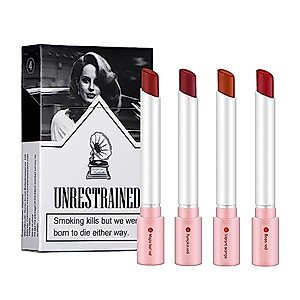 Matte Cigarette Lipstick Pack Set, 4 Colors Red Moisturizer Smooth Lip Stick, Long Lasting Waterproof Liquid Lipstick, Women Make up Velvet Cosmetic Lipsticks
