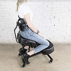 Sleekform Kneeling Chair with Ergonomic Back Support, Adjustable Posture Stool for Home and Office
