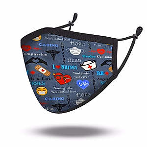 Nurse Hero Denim, 100% Cotton, Double Layer, Washable & Reusable, Non-Medical Face Mask…