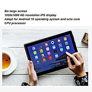 8in Tablet Black Expandable 128GB Support Calls 4GB 64GB RAM Front 200w Rear 800w 1920x1080 Tablet for Android 10 100 to 240V Dual Card Slot(110-240V), 8in Tablet Black Expandable 128GB Support C