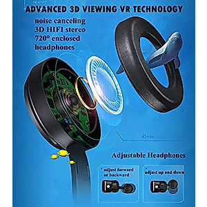 VR Headset/Goggles, Virtual Reality Glasses w/ 3D HiFi Headphones for 3D Movie Video Game Compatible for iOS iPhone 13 12 11 Pro Max X S R 8 7 6 S Plus, Android Samsung Galaxy S20 S10 S9 S8 Edge