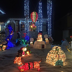 QITONG 2 Pack White Solar Christmas Lights, Each 66ft 200LED Solar String Lights Outdoor Waterproof, 8 Modes White Solar Lights for Outside Tree Yard Garden Christmas Decorations (Cool White)