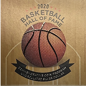 2020 P Basketball Hall of Fame Silver Dollar Dollar US Mint Brilliant Uncirculated