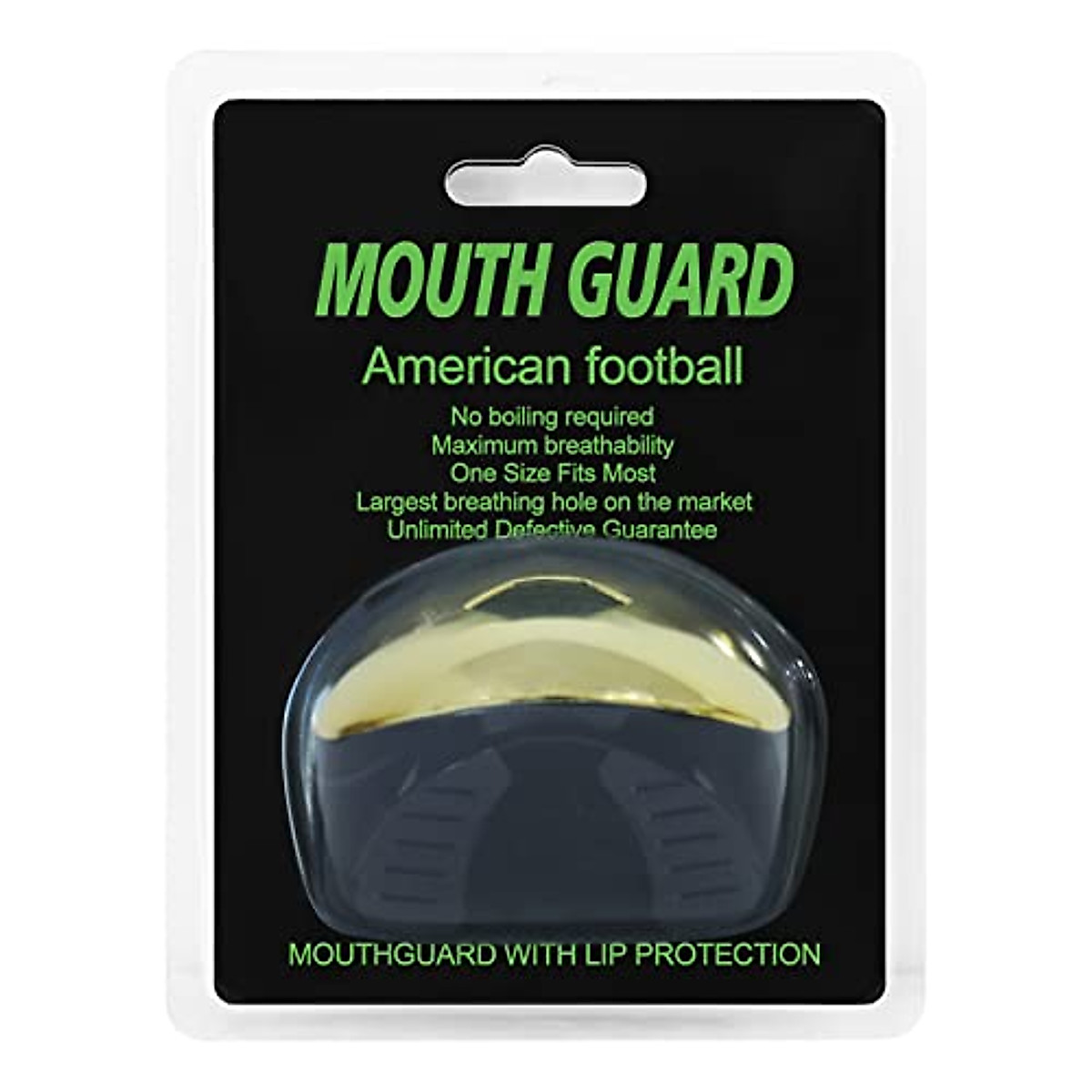 ZAKVOP Football Mouth Guard with Strap, Breathable Mouth Guard Football for Youth and Adults, Teeth and Lip Protector Guard Mouth Pieces Football (Chrome Gold)