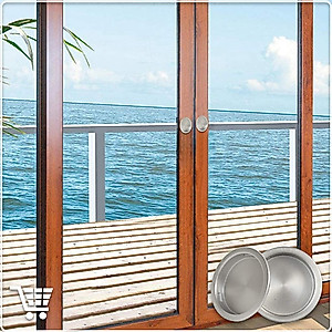 eutectic Collections Closet Door Pull - 4PCS Satin Nickel Snap-in Circular Sliding Pull Out for Pocket Bi-Pass Door Panels, No Nails Needed, 1-3/4" inches