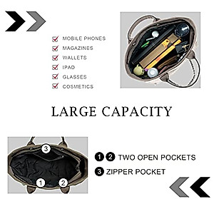 Muspower Fashion Canvas Tote Bag for Women,Ladies Designer Satchel Handbag Shoulder Bag for Work, Travel, School, Shopping