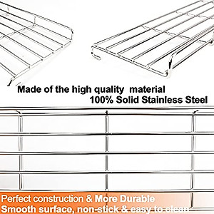 Hisencn 66044 Warming Rack for Weber Genesis II 300 Grill Parts, Genesis II E-310/E-315, II E-330/E-335, II S-310/S-335 Gas Grills, 25'' Warming Rack for Weber Genesis II 300 Grill Replacement Parts