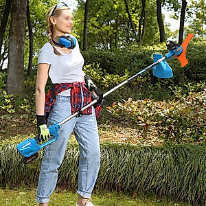 Handheld Cordless String Trimmer/Edger Lawn Mower Household Small Portable Rechargeable Weeder Multifunctional Electric Lawn Mower