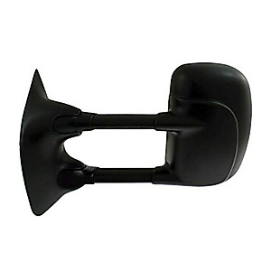 AutoShack KAPFO1320226 Driver Towing Mirror Manual Black Textured Non-Heated Manual Folding Replacement for 1999-2007 Ford F-250 Super Duty F-350 Super Duty 2000-2005 Excursion 5.4L 6.0L 6.8L 4WD RWD