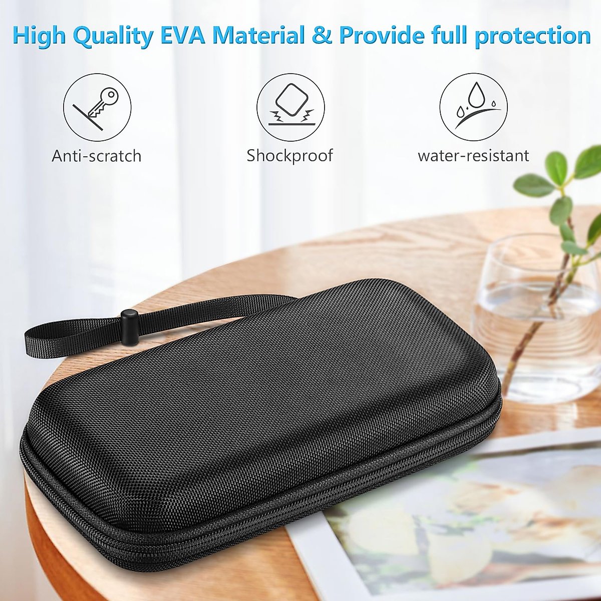 SKYREH Graphing Calculator Carrying Case for TI-84 Plus CE, Hard EVA Shockproof Protective Case for Texas Instruments TI-84 Plus CE/TI-83 Plus CE/TI-Nspire CX II CAS/Tl-Nspire-CX-ll (Black)