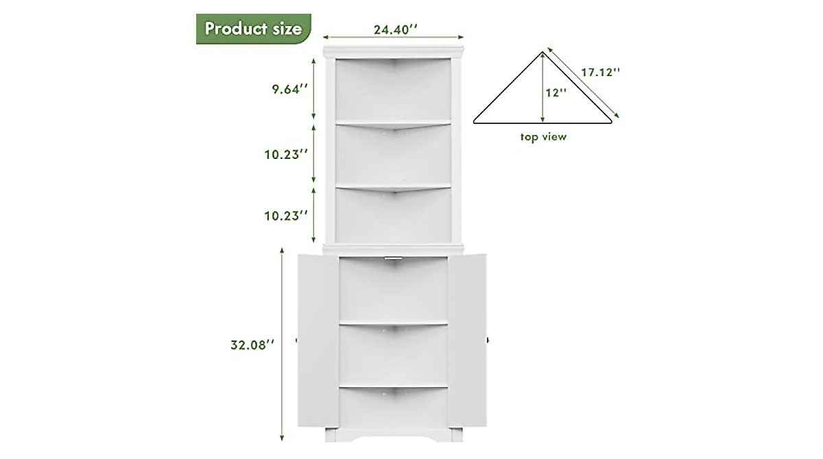 YESHOMY Corner Cabinet Shelves – Space-Saving Storage Solution