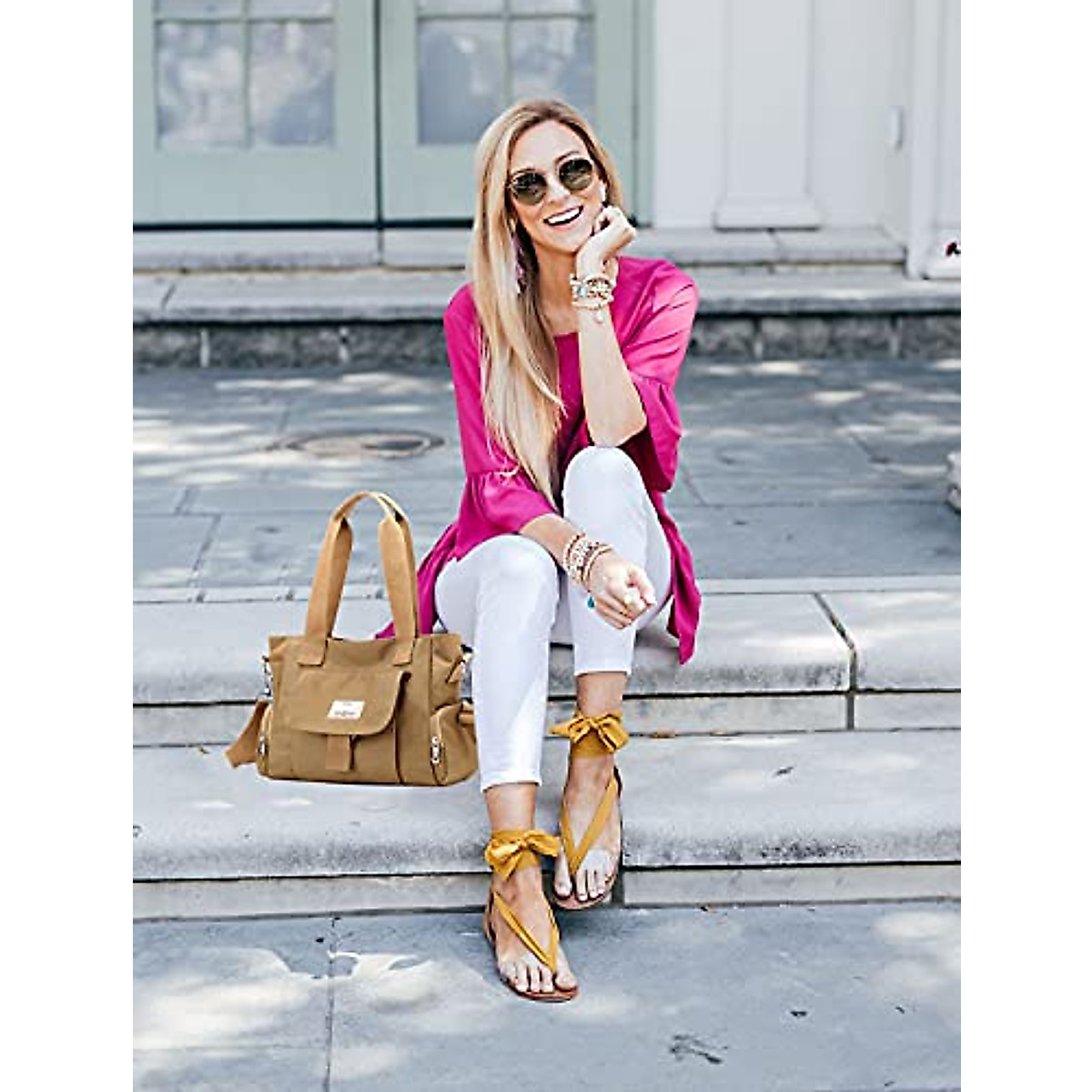 Scioltoo Satchel Handbags for Women,Cute Ladies Shoulder Cross Body Purses with Lots of Pockets Mult-Pockets Hobo Sturdy and Lightweight Satchel Khaki