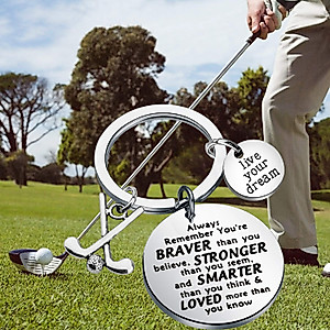 BNQL Golf Keychain Golfer Gifts for Golf Lover Golfing Gifts for Golf Player Golf Team Club Gifts