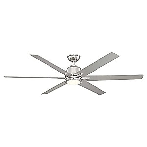 Home Decorators Collection Kensgrove 64 in. Integrated LED Brushed Nickel Ceiling Fan with Light and Remote Control YG493D-BN