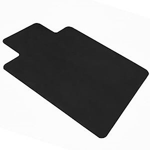 Hard Floor Office Chair Mat with Lip, 36" x 48" Under-Desk Protective Floor Mat for Desk Chair and Gaming Chairs, Black