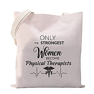 VAMSII Physical Therapist Tote Bag Physical Therapy Gifts Physical Therapist Gifts Therapist Assistant Gifts(Woman PT)
