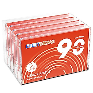 Blank Dictating Audio Cassette Tapes, Low Noise High Output - 90 Minute Recording Time for Lectures, Study, Music, Everyday Voice Recording (Pack of 5)