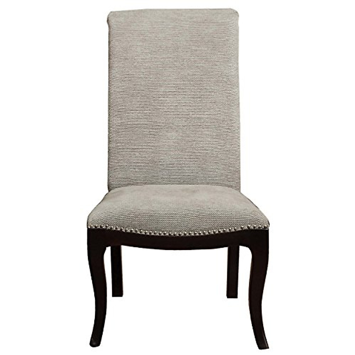 Homelegance Savion Contemporary Side Chair with Rolled Back and Nailheads, Espresso