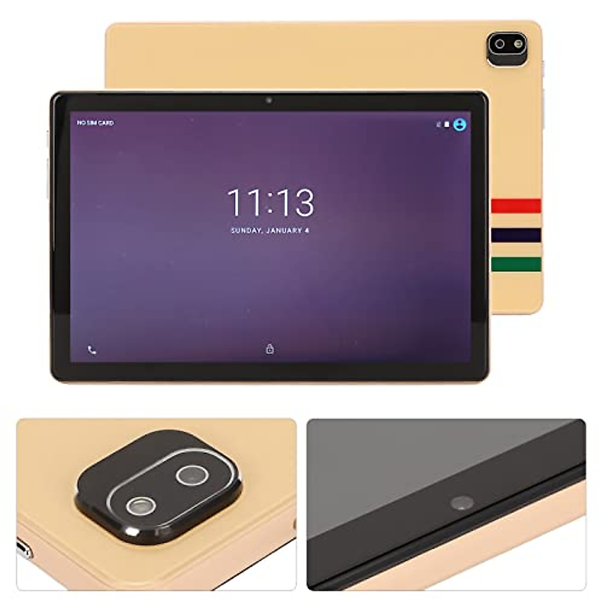 Kufoo Reading Tablet Dual Card Slots Octa Core CPU US Plug 100‑240V 4G LTE Tablet 6GB RAM 128GB ROM for Work (US Plug)