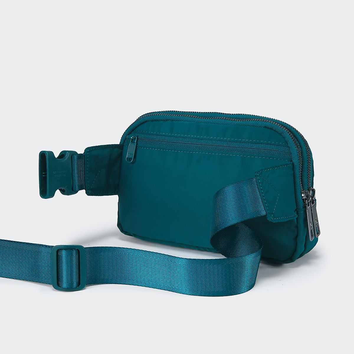 Pander Everywhere Belt Bag for Women, 5 Zipper Pockets Nylon Crossbody Fanny Pack Purse (Teal Blue)