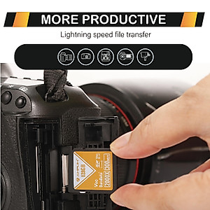 Amplim 128GB V60 UHS-II SD SDXC Card, 300MB/S 2000X Lightning Speed Performance, Extreme Read, U3 Secure Digital Memory Storage for Professional Photographer and Videographer