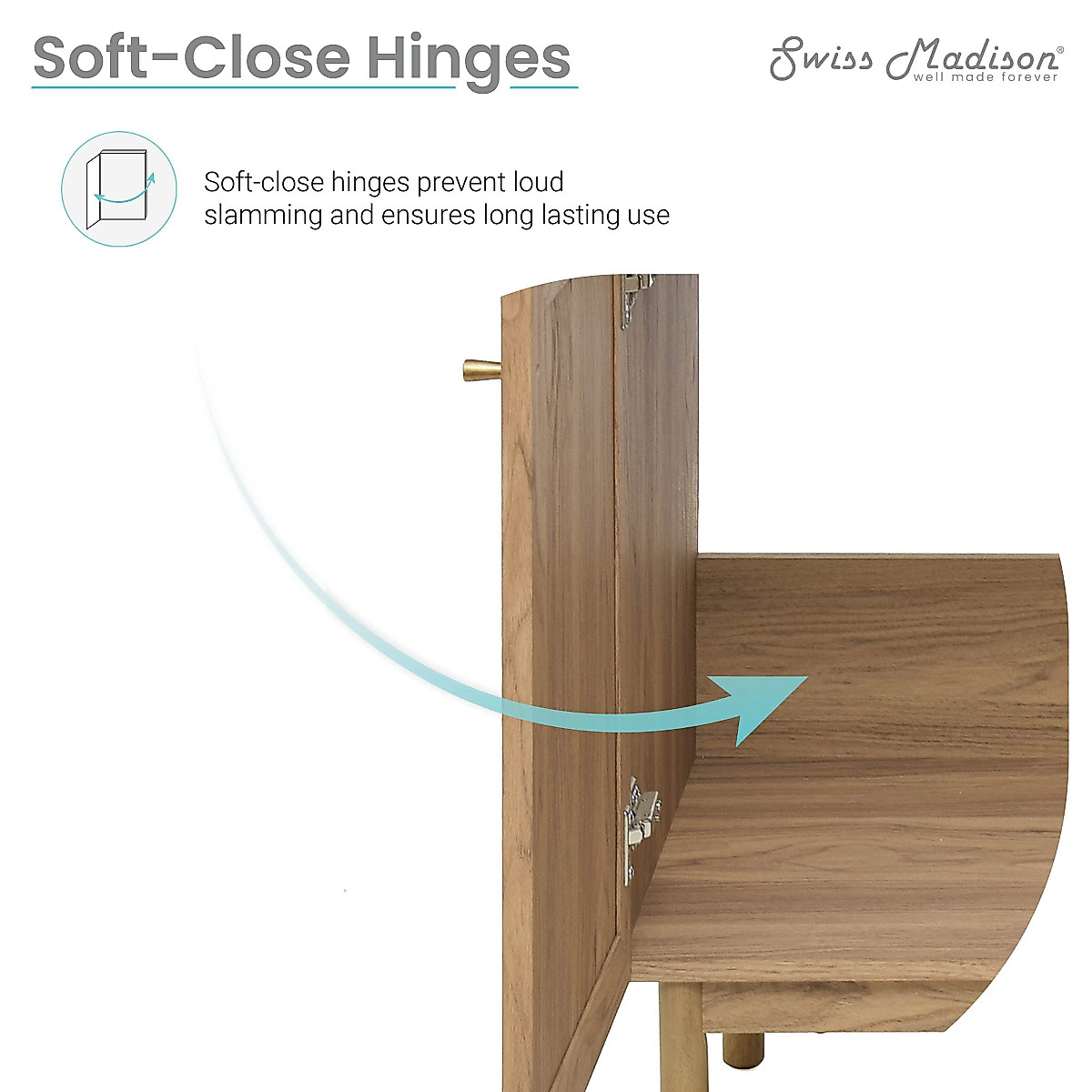 Swiss Madison - well made forever SM-BV666 Classe Bathroom Vanity, 60 Inch, Oak