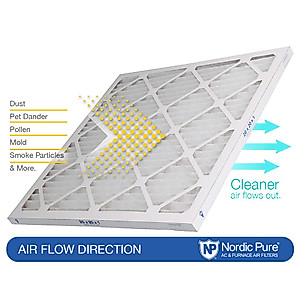Nordic Pure 18x20x1 (17 1/2 x 19 1/2 x 3/4) Pleated MERV 10 Air Filters 6 Pack