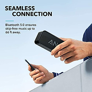 Upgraded, Anker Soundcore Bluetooth Speaker with IPX5 Waterproof, Stereo Sound, 24H Playtime, Portable Wireless Speaker for iPhone, Samsung and More