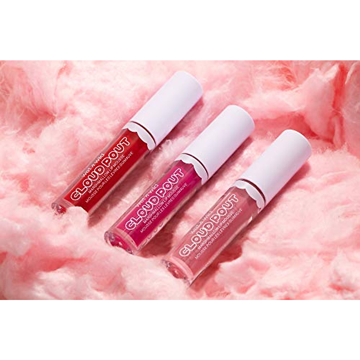 wet n wild Lip Cream Cloud Pout w/ Marshmallow, Pink Girl, You're Whipped | Argan Oil | Vitamin E | Marshmallow Flavored